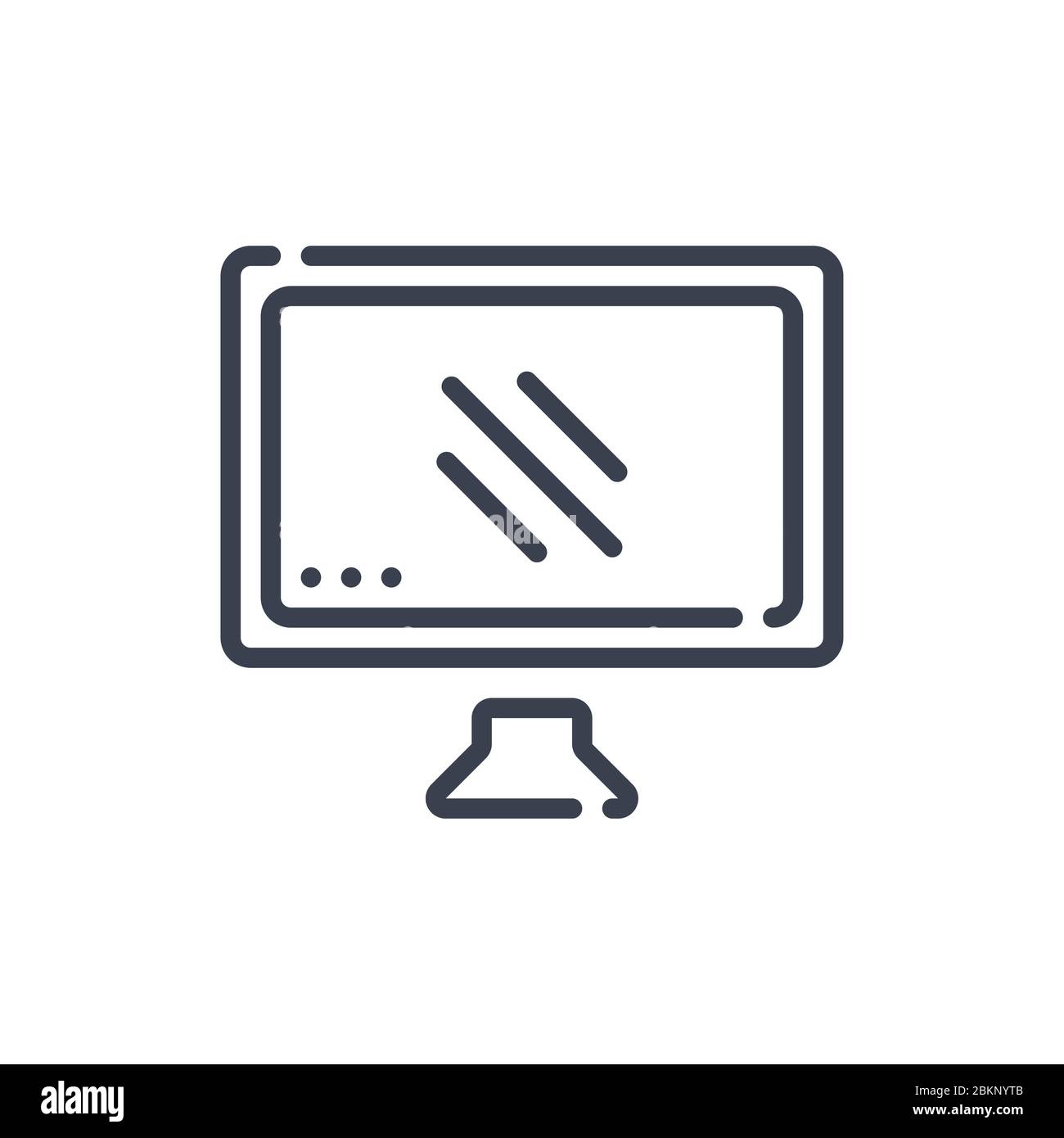 Illustration vectorielle de l'icône ou du logo de l'ordinateur du ...