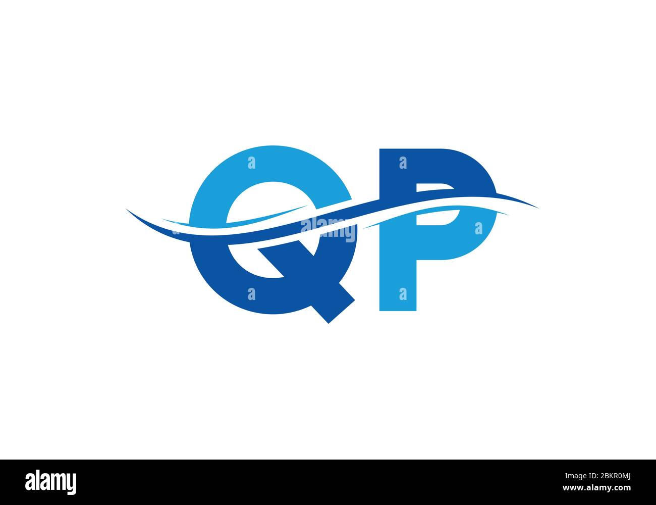 Modèle vectoriel de conception de logo Q P initial pour la lettre du ...