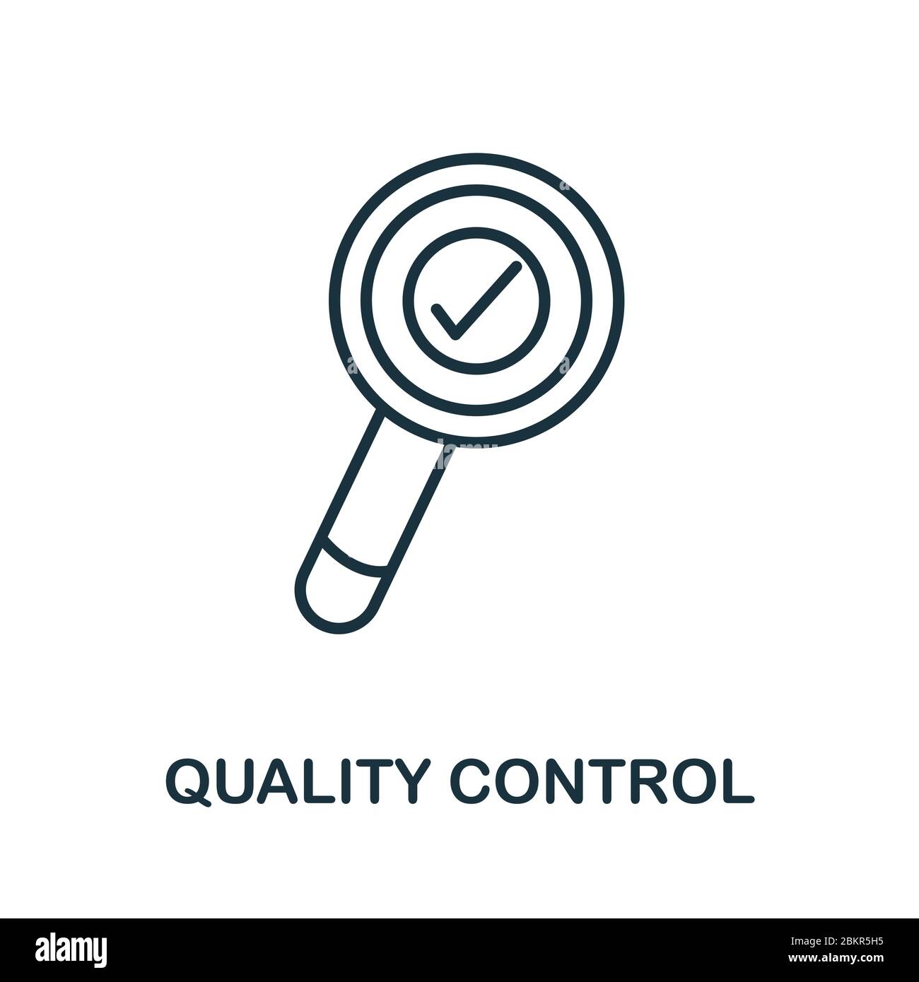 Icône contrôle qualité de la collection gestion de production. Icône de ...