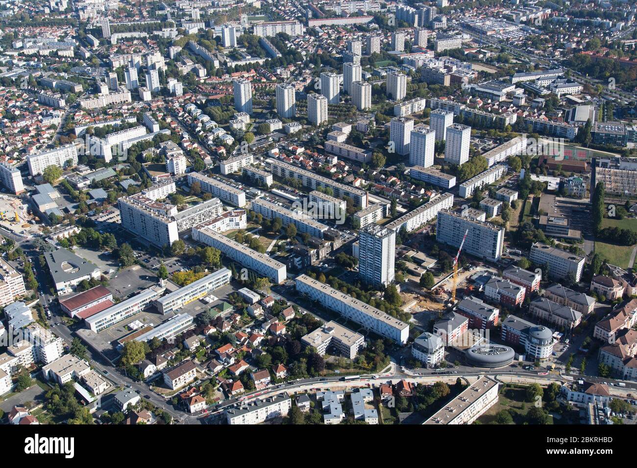 France, Val de Marne, Chevilly Larue, les Sorbiers, rue du Berry, rue ...