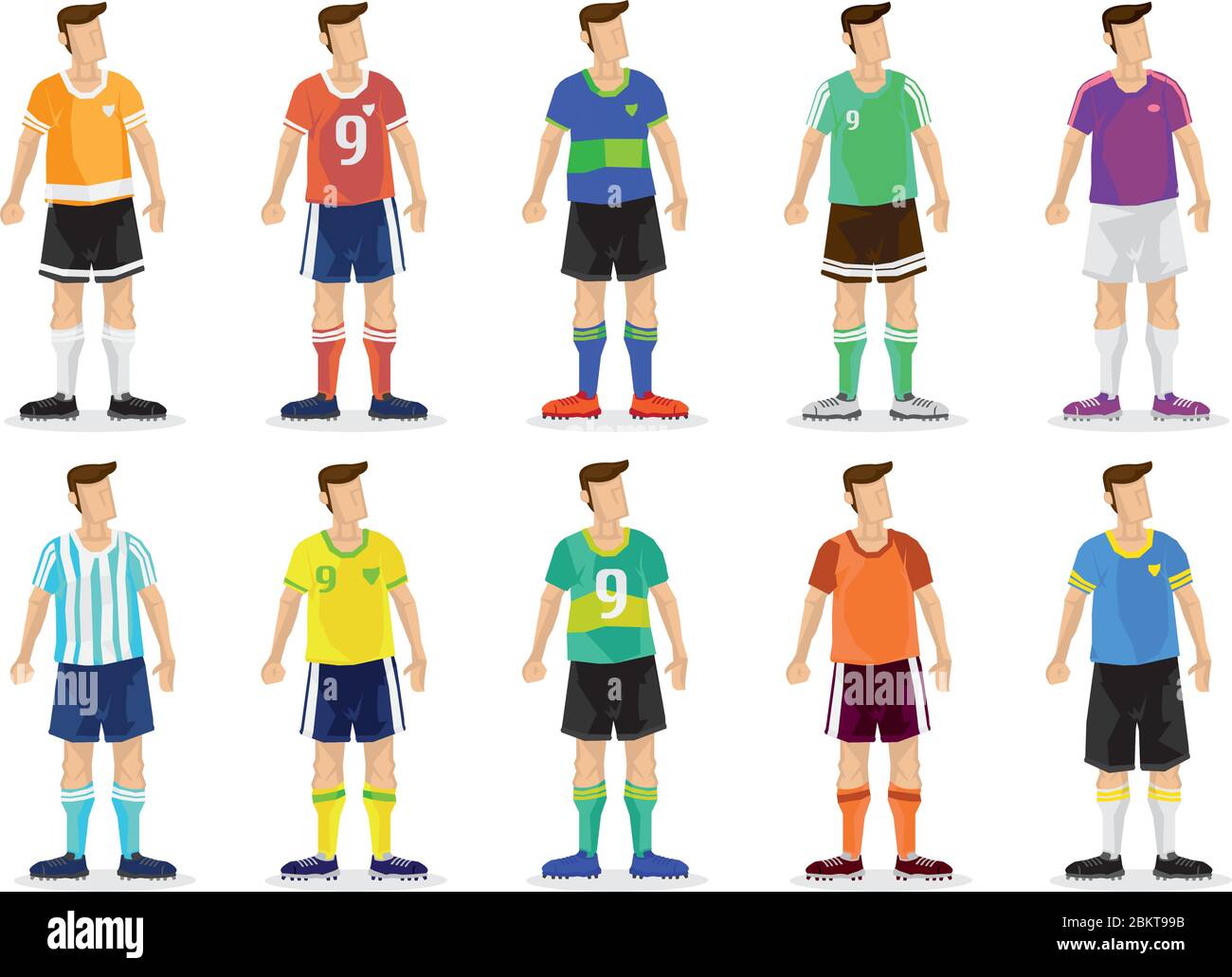 Sport football action tenue Banque d'images vectorielles - Alamy
