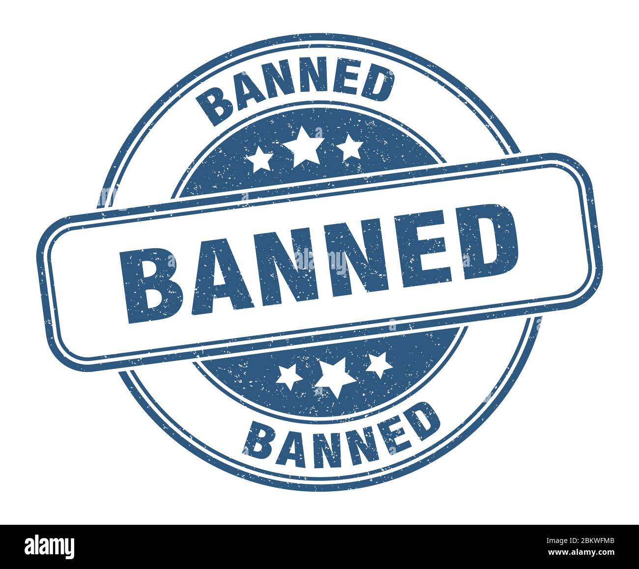 timbre interdit. panneau rond banni. étiquette Image Vectorielle Stock ...