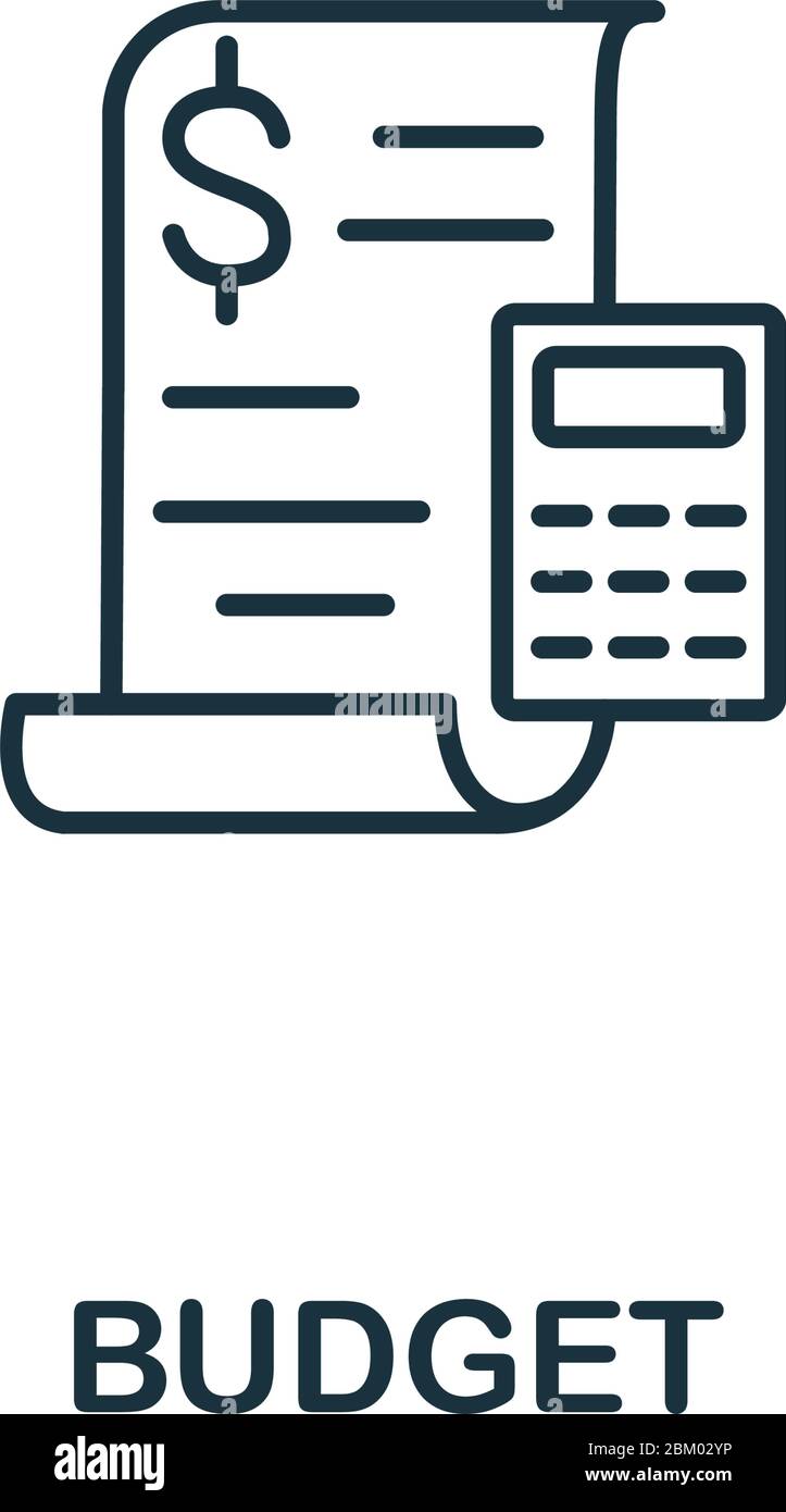 Icône Budget. Symbole de style de ligne de la collection d'icônes de ...