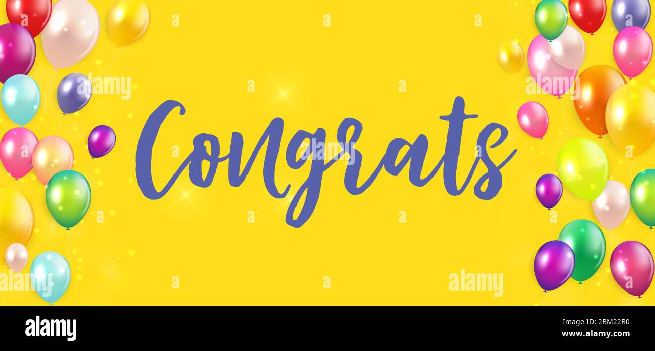 Congratulations word Banque d'images vectorielles - Alamy