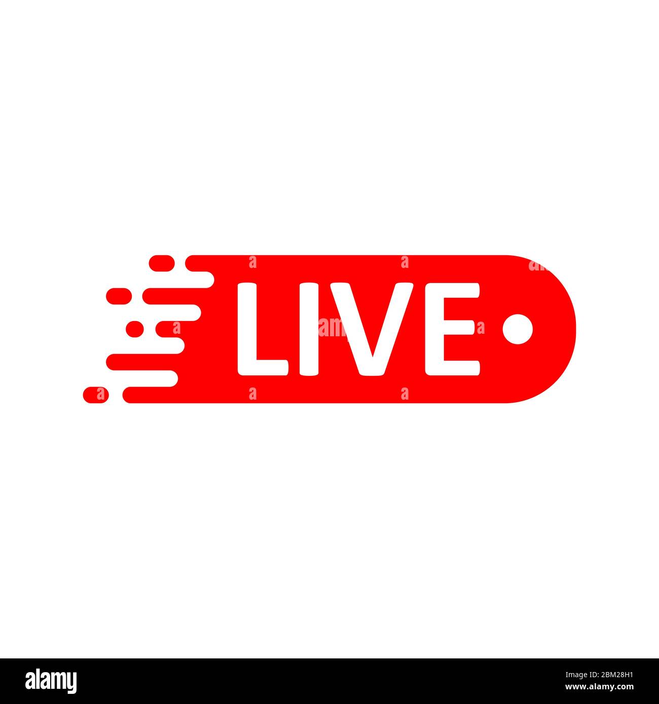Signe Live Stream. Symbole rouge, bouton de diffusion en direct ...