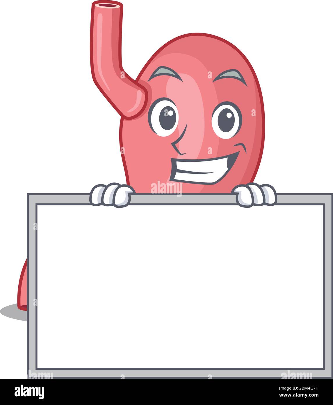 Le motif de dessin animé sourire de la stomach humaine a un tableau ...