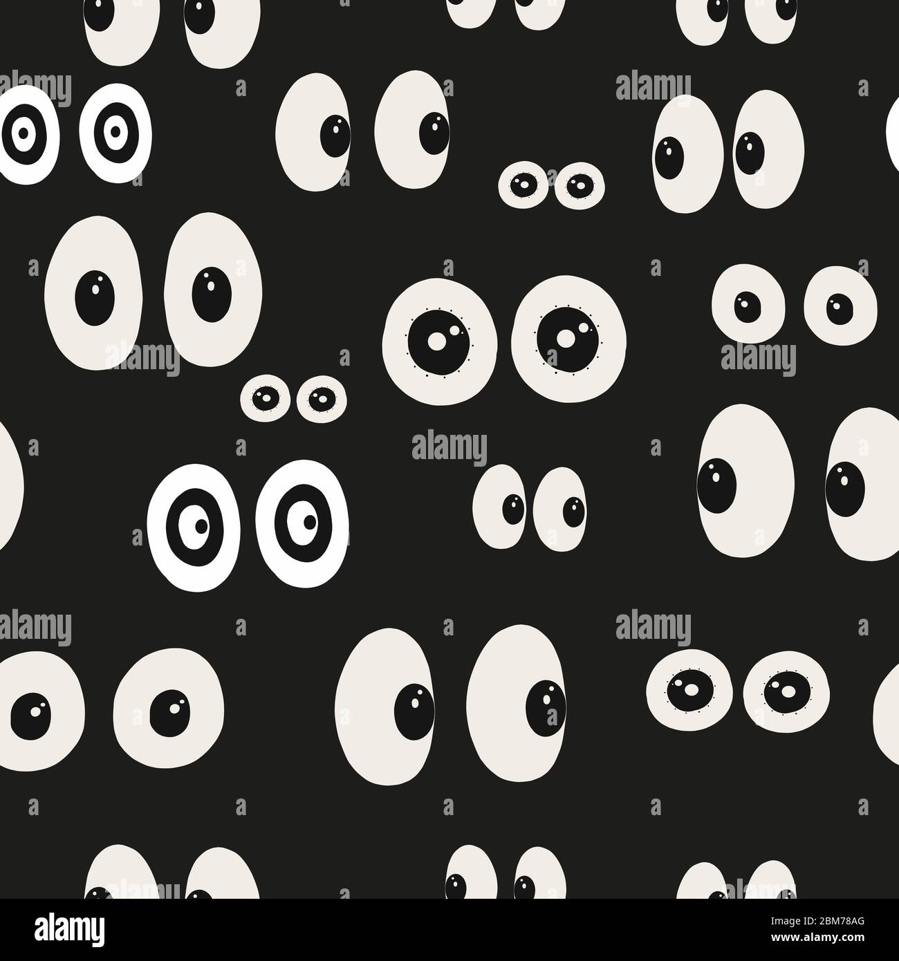 Yeux dans le noir. Motif yeux d'horreur d'Halloween Image Vectorielle ...