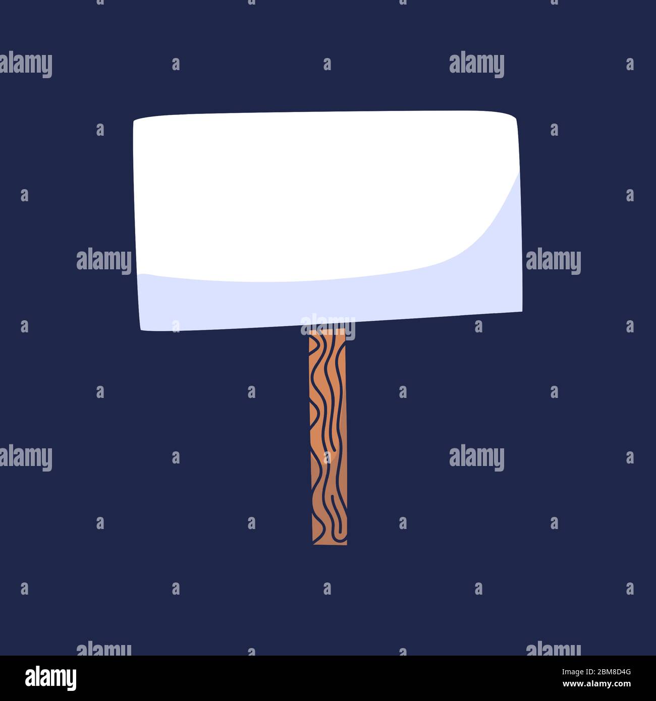 Maquette de bande dessinée vierge sur bâton de bois. Support de planche ...