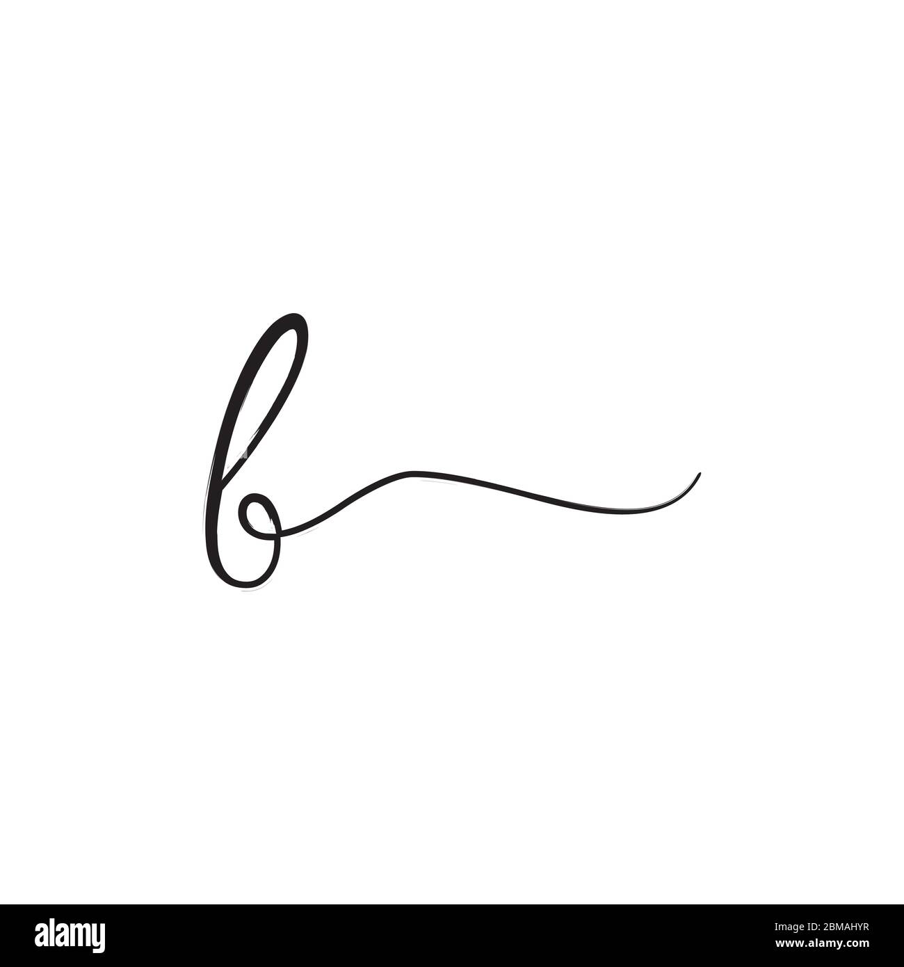 B concept de logo de lettre de signature Image Vectorielle Stock - Alamy