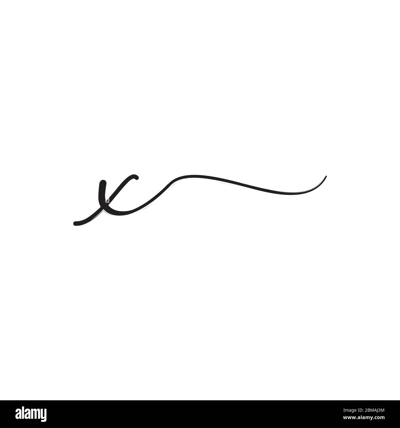 Lettre x calligraphie Banque d'images vectorielles - Alamy