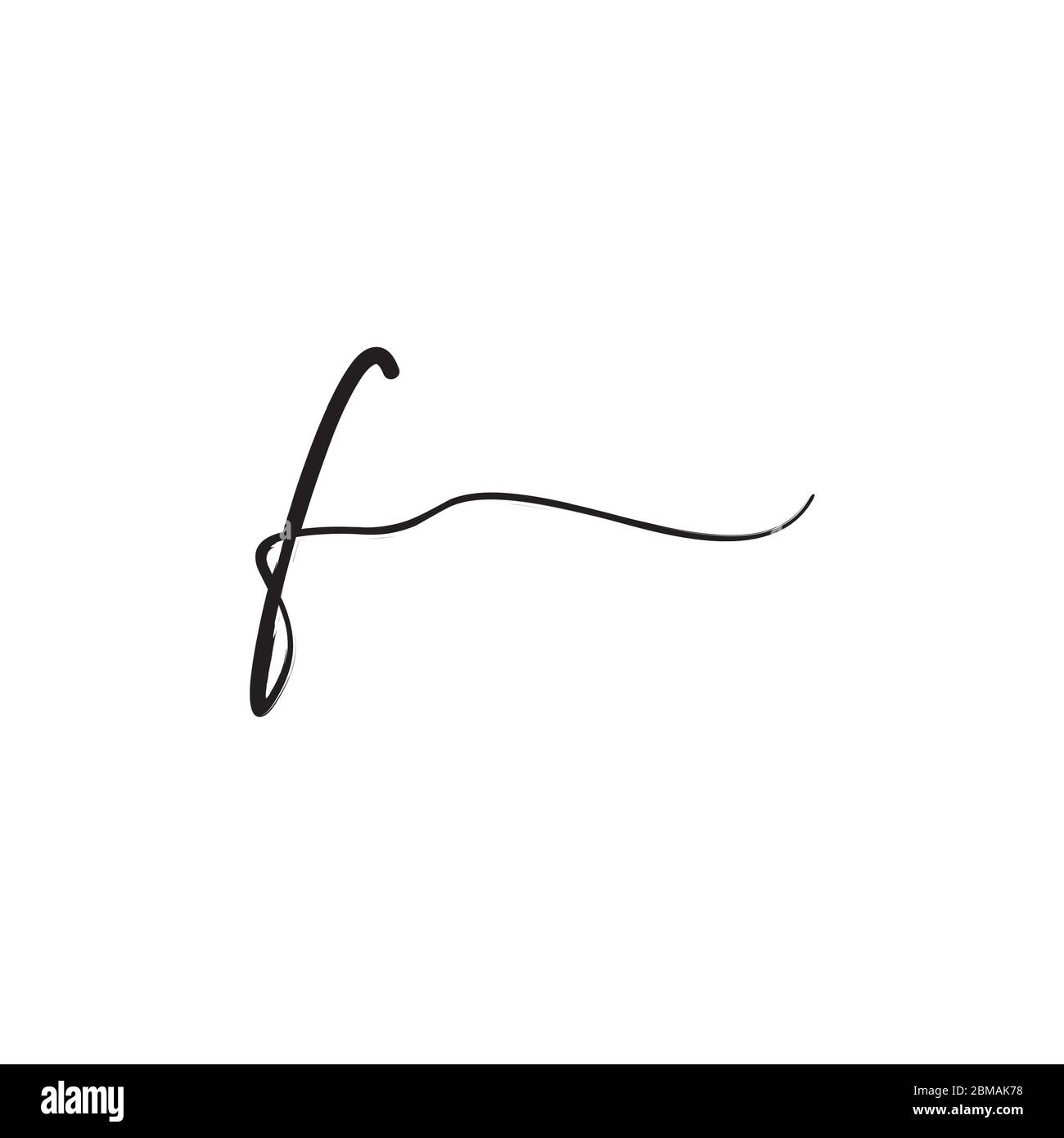 Lettre f calligraphie Banque d'images vectorielles - Alamy