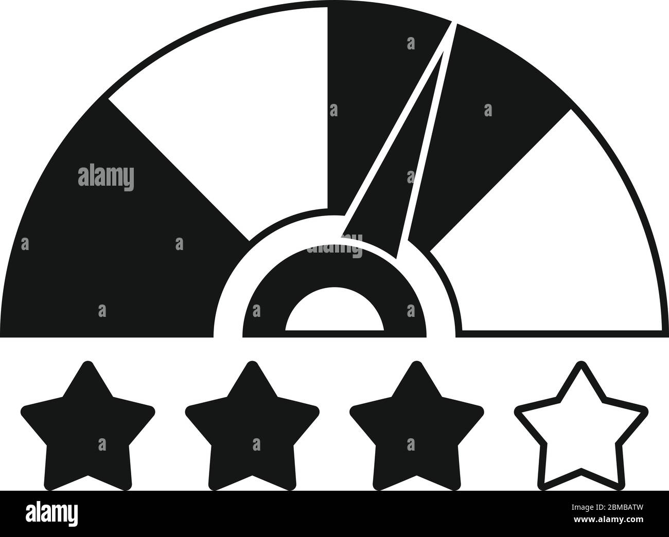 Icône de score de crédit de notation. Illustration simple de l'étoile ...