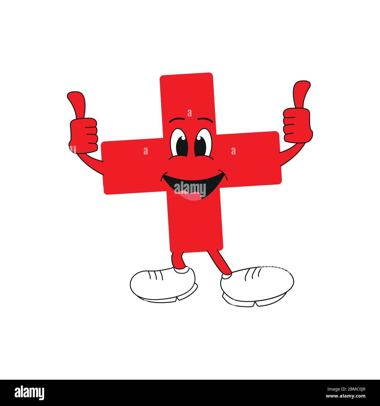 Cette illustration représente la mascotte de la Croix-Rouge mondiale ...