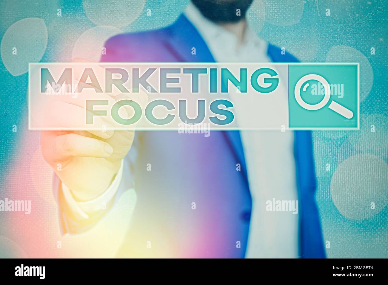 Texte d'écriture manuscrite Focus Marketing. Photo conceptuelle ...