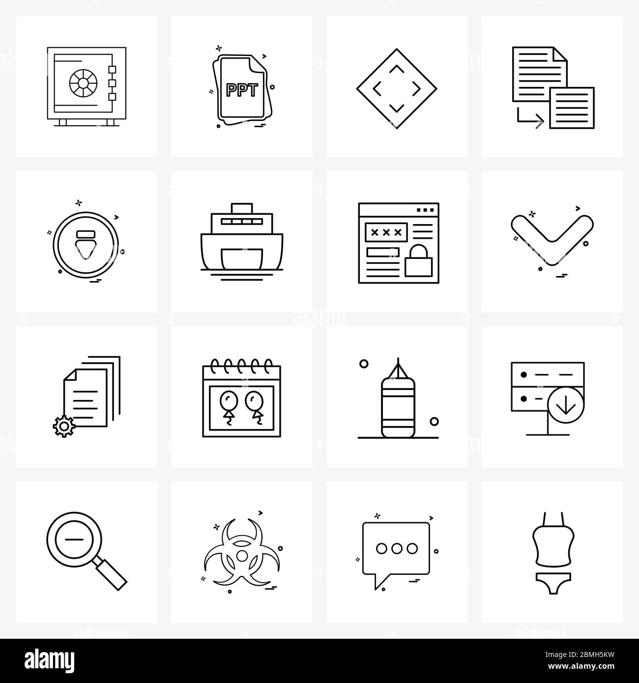 Pictogrammes taper Banque d'images noir et blanc - Alamy