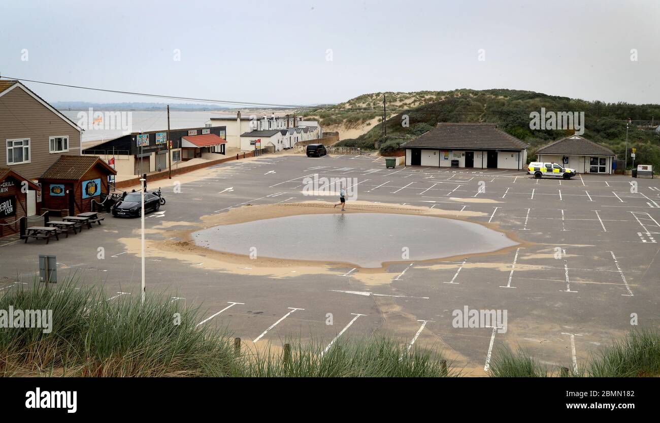 Parking vide camber sands beach Banque de photographies et d’images à ...