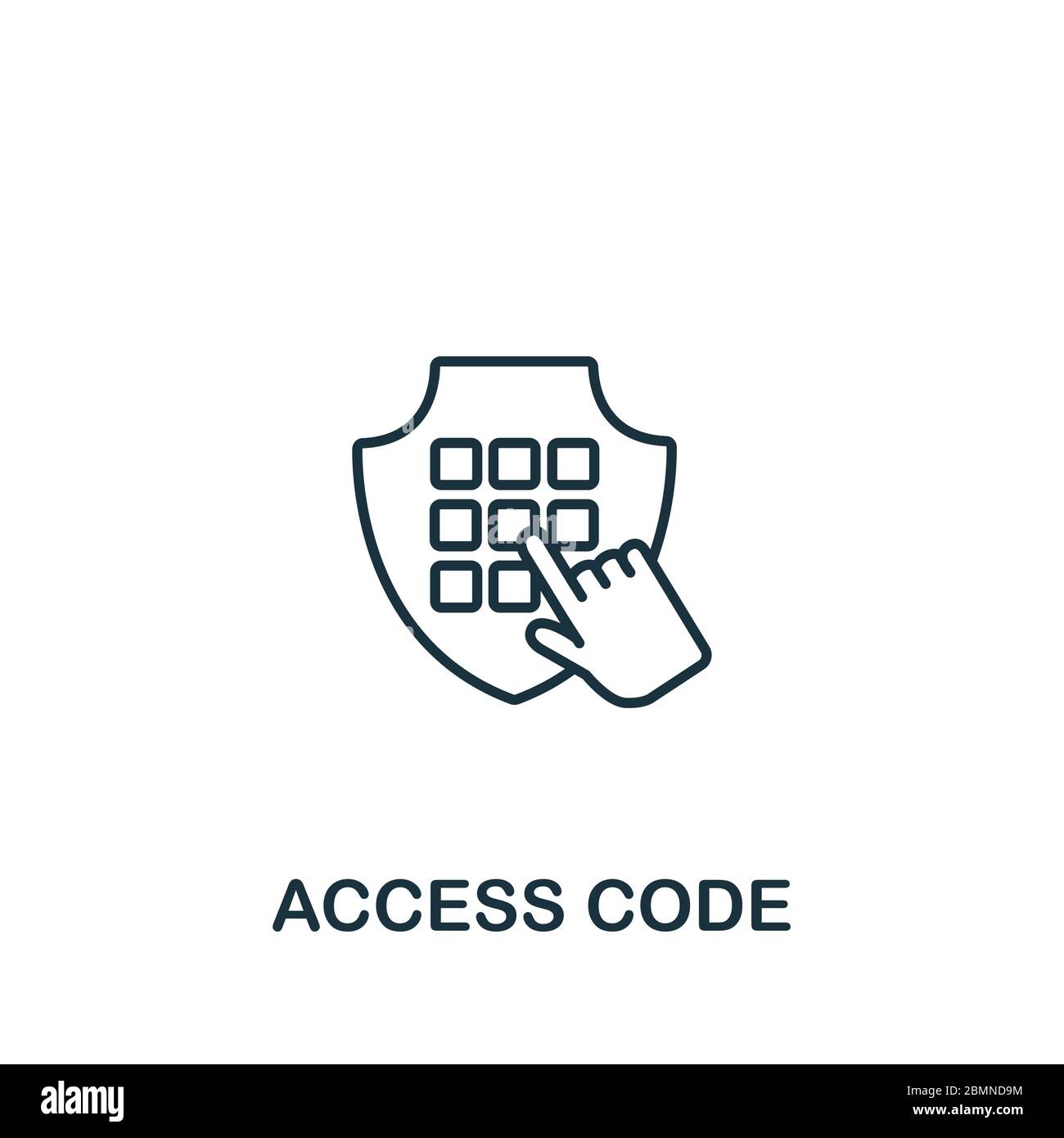 Icône Code d'accès de la collection de sécurité. Symbole de code d ...
