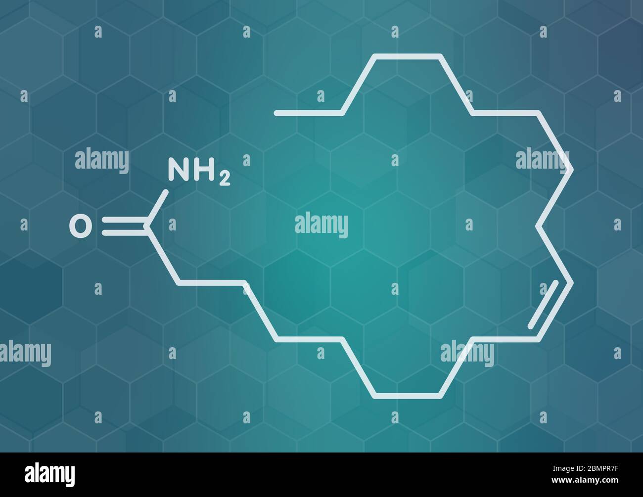Oleamide molécule. Formule topologique Photo Stock - Alamy