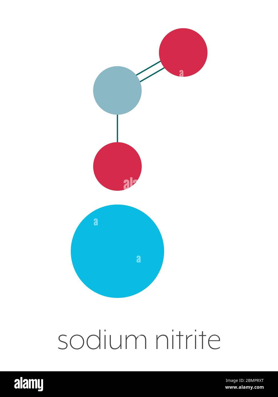 Nitrite de sodium, structure chimique. Utilisé dans le traitement de la ...