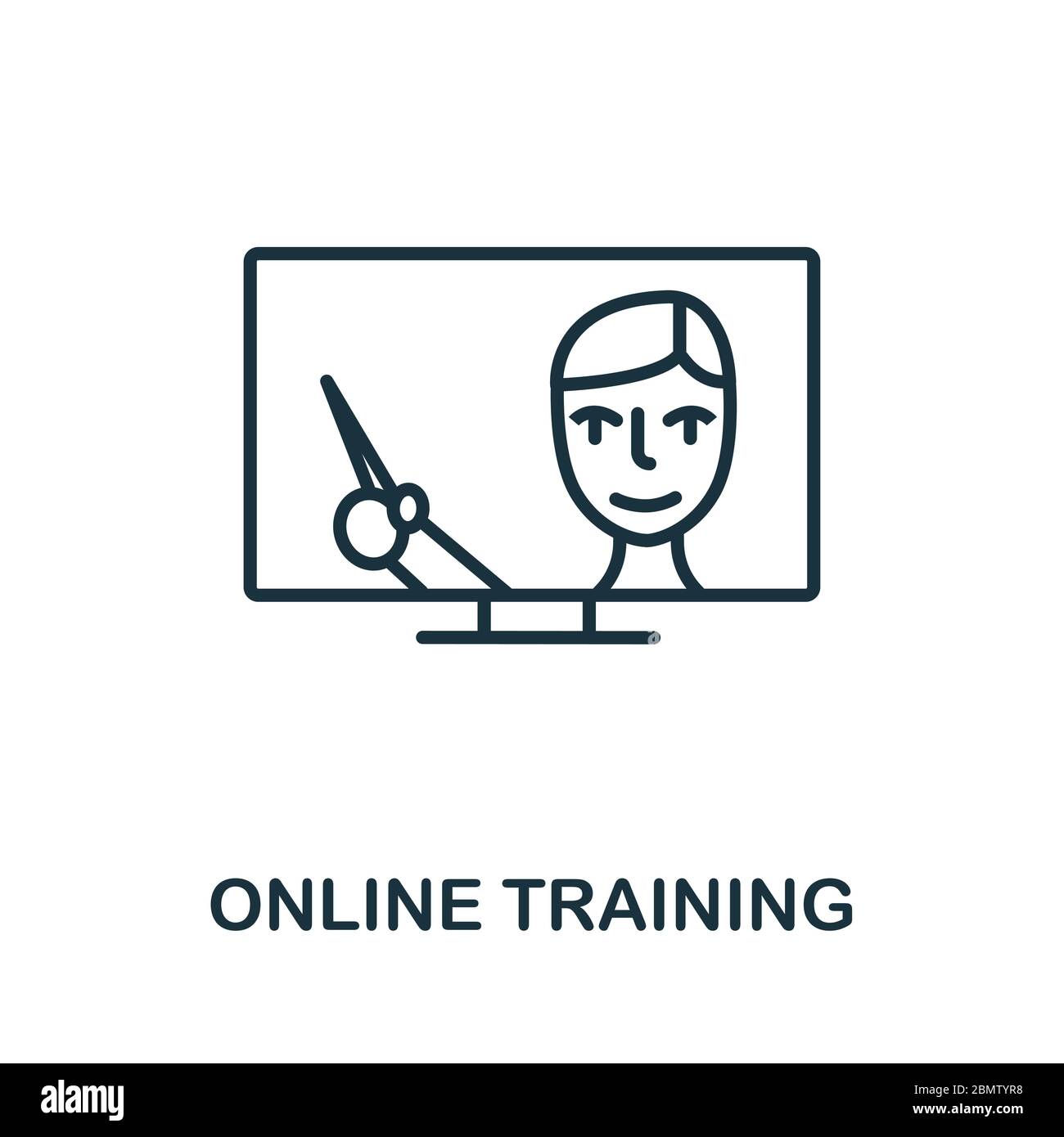 Icône formation en ligne de la collection de formation professionnelle ...