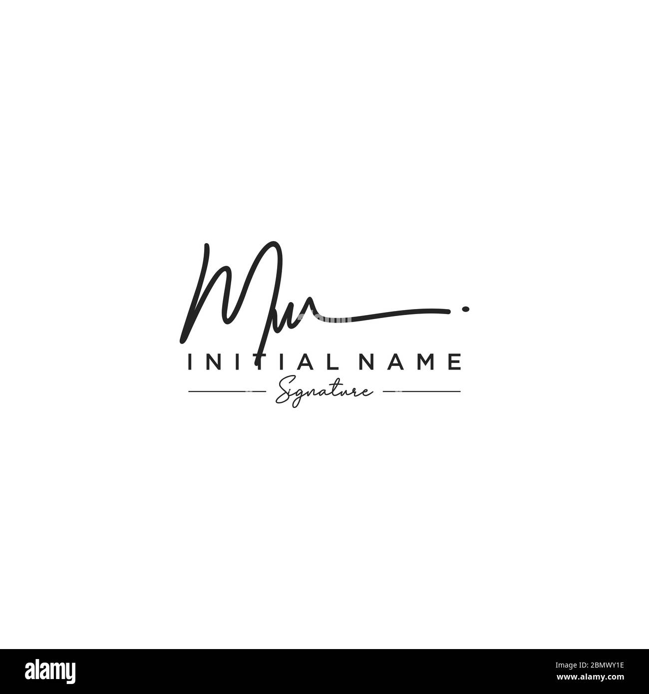 Initial mw logo vector vectors Banque de photographies et d’images à ...