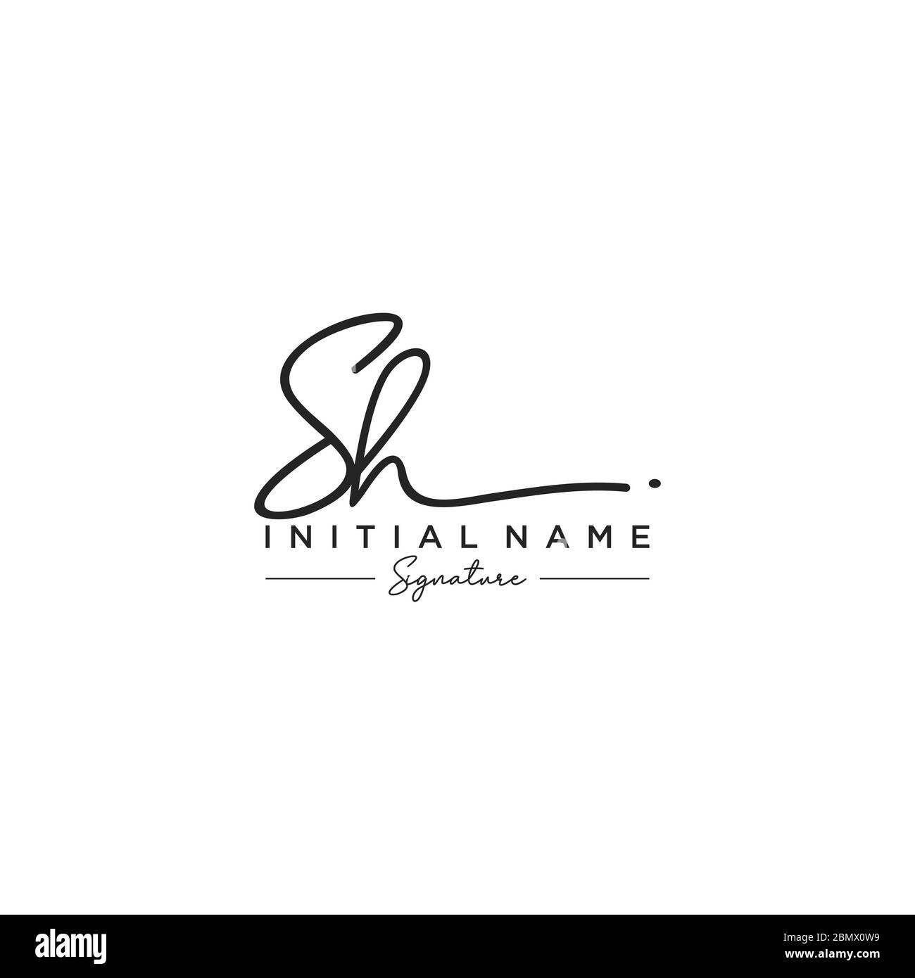 Logo Lettre Sh Banque d'images vectorielles - Alamy