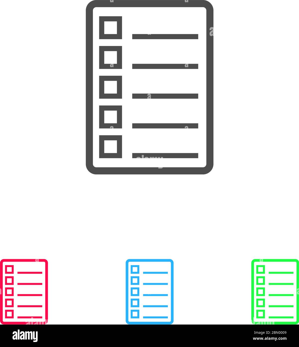 Icône de liste de vérification plate. Pictogramme de couleur sur fond ...