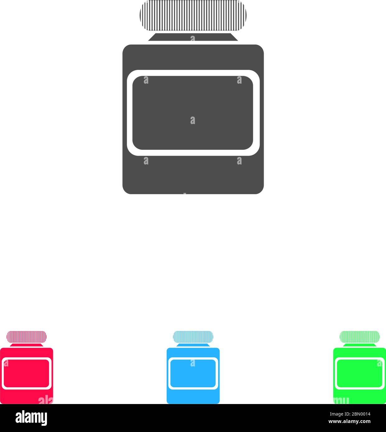 Icône du bol plate. Pictogramme de couleur sur fond blanc. Symbole d ...