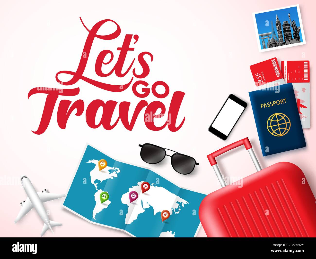 Lets go travel Banque d'images vectorielles - Alamy