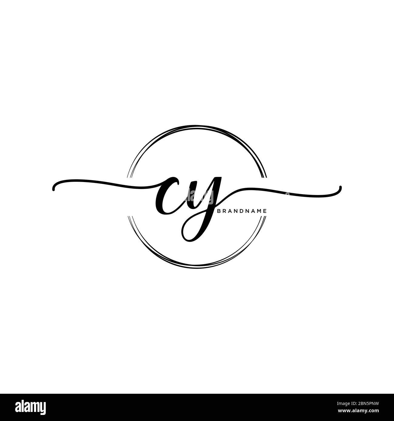 Cy lettre logo Banque d'images vectorielles - Alamy