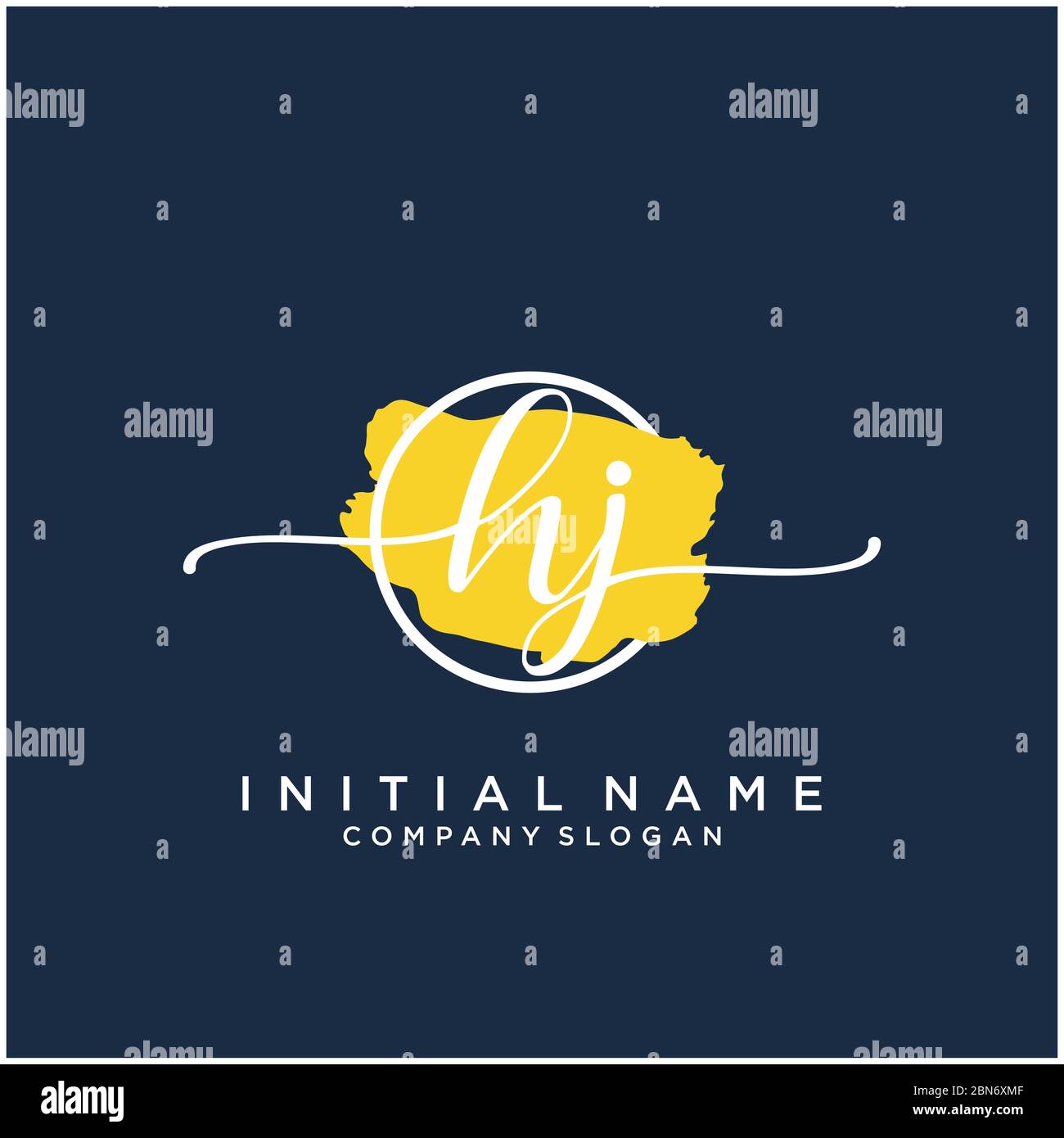Hj initiales logo Banque d'images vectorielles - Alamy