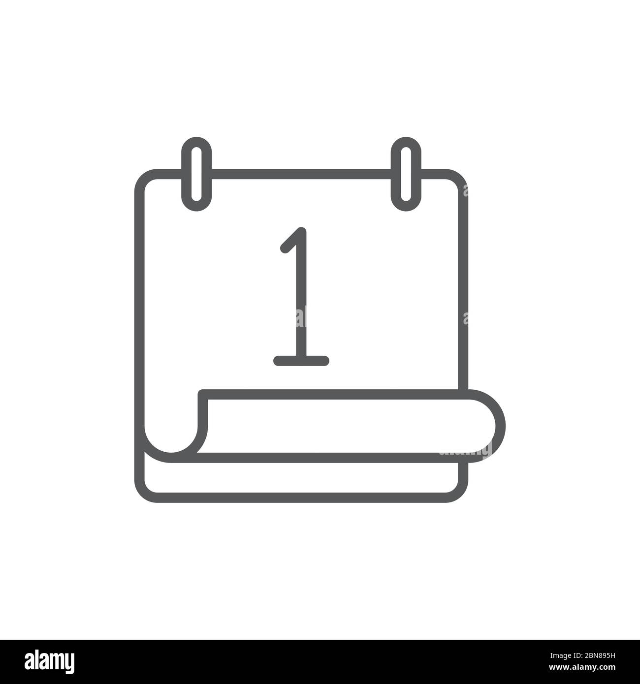 Date calendrier jour un symbole d'icône de vecteur isolé sur fond blanc ...