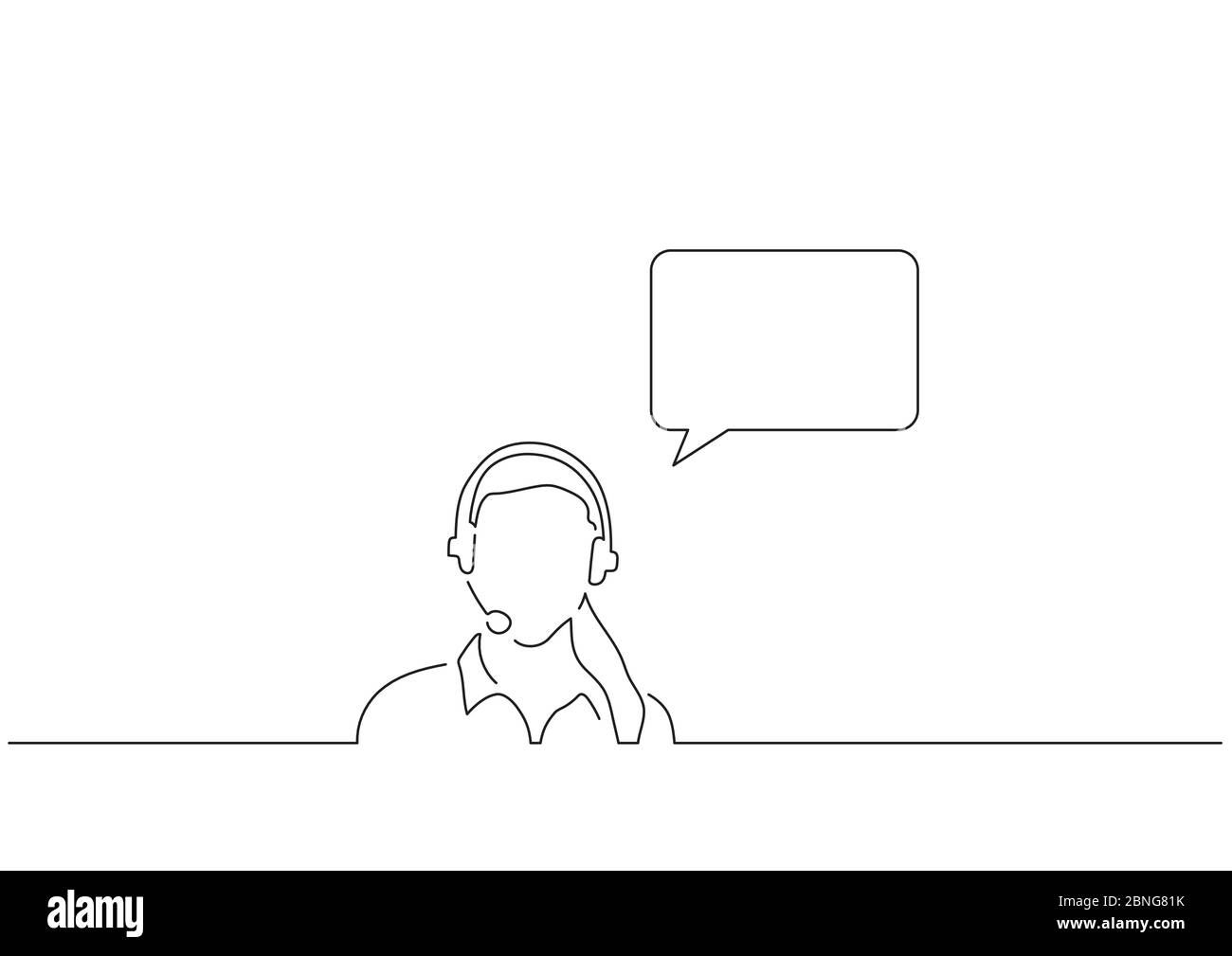 Communication dessin de ligne isolée, dessin d'illustration vectorielle ...