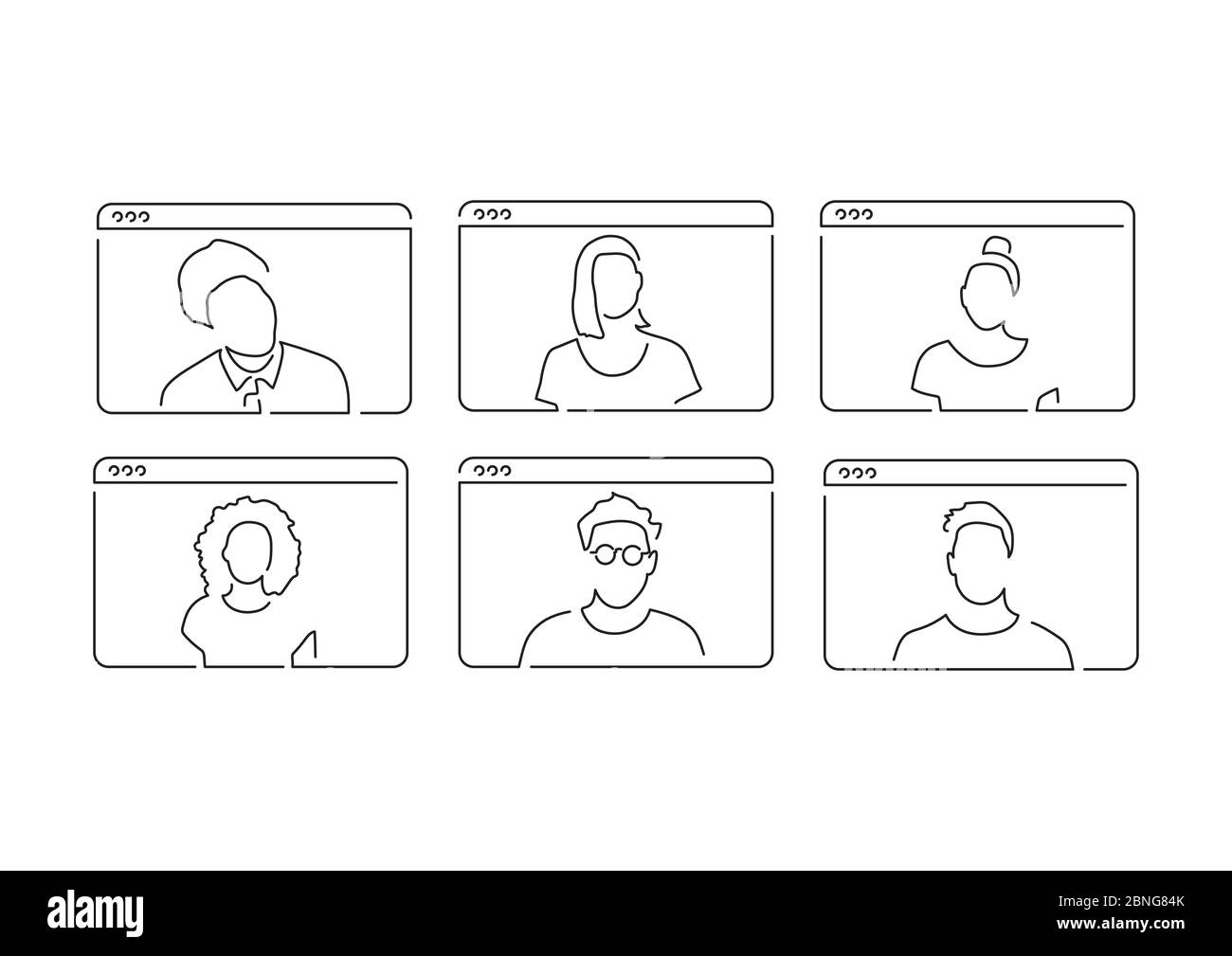Communication dessin de ligne isolée, dessin d'illustration vectorielle ...