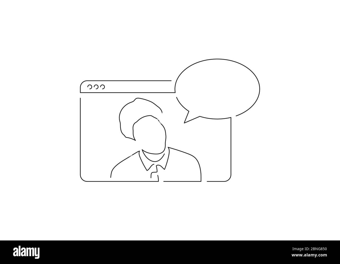 Communication dessin de ligne isolée, dessin d'illustration vectorielle ...