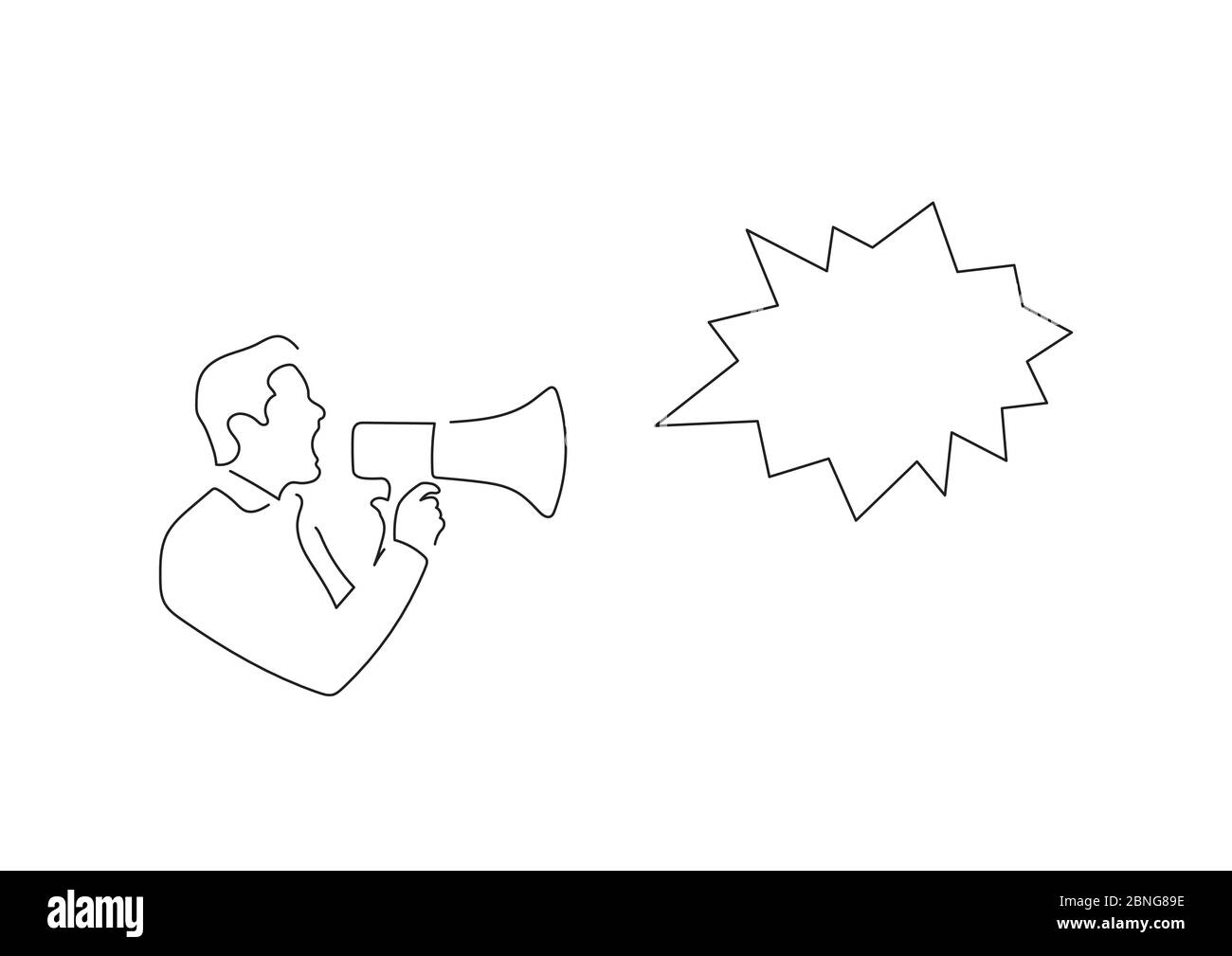 Communication dessin de ligne isolée, dessin d'illustration vectorielle ...
