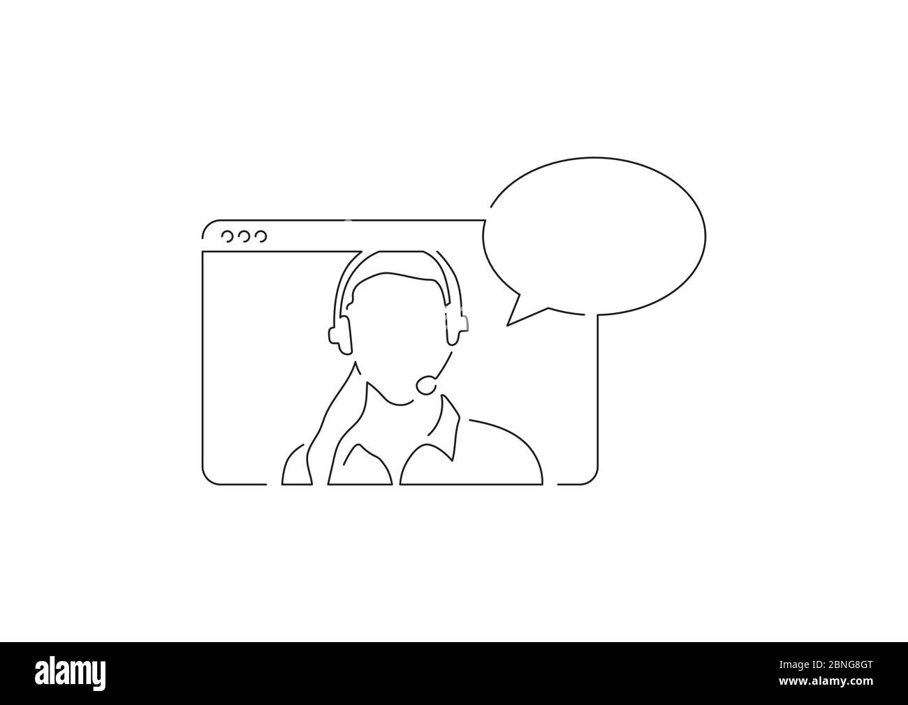 Communication dessin de ligne isolée, dessin d'illustration vectorielle ...
