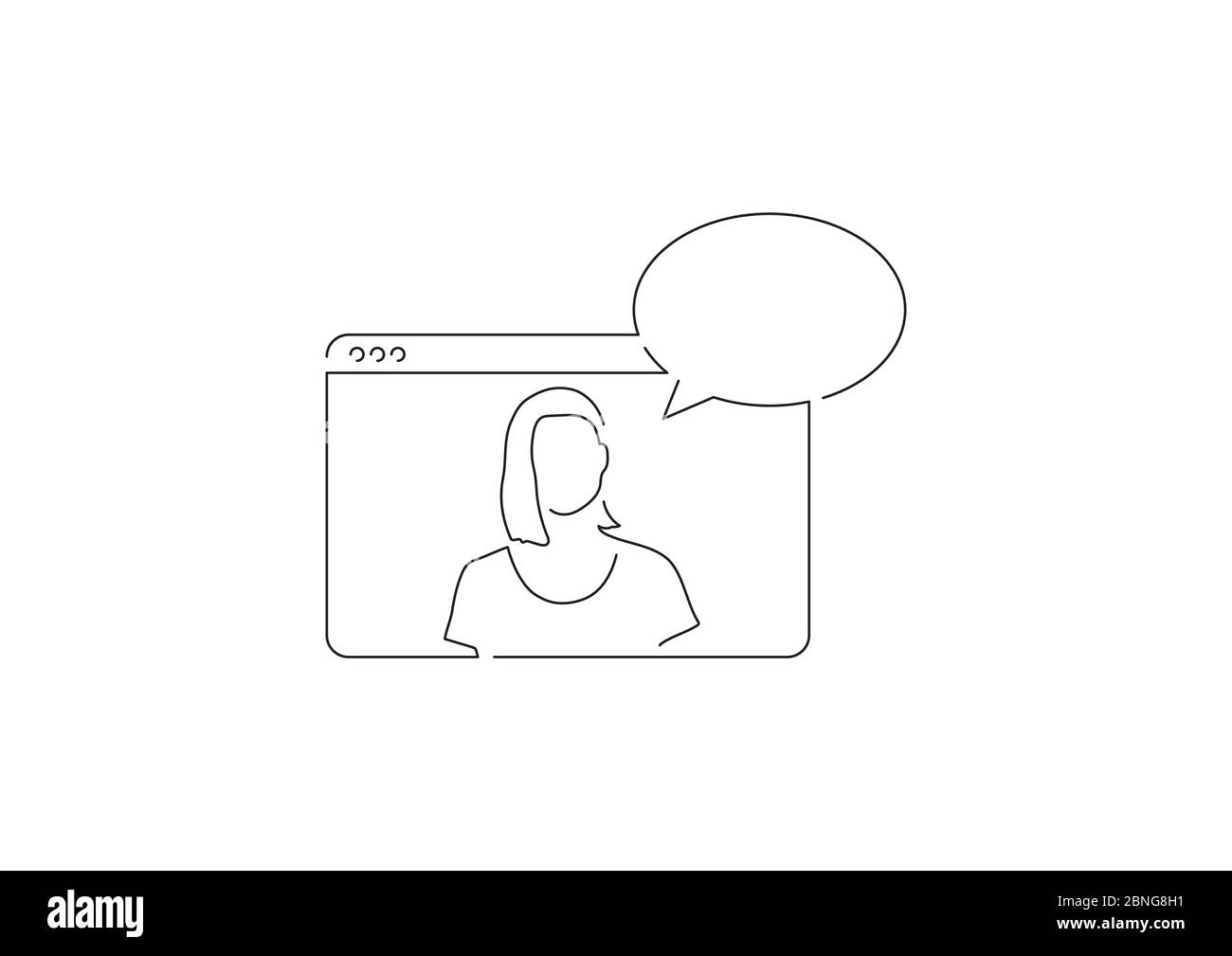 Communication dessin de ligne isolée, dessin d'illustration vectorielle ...