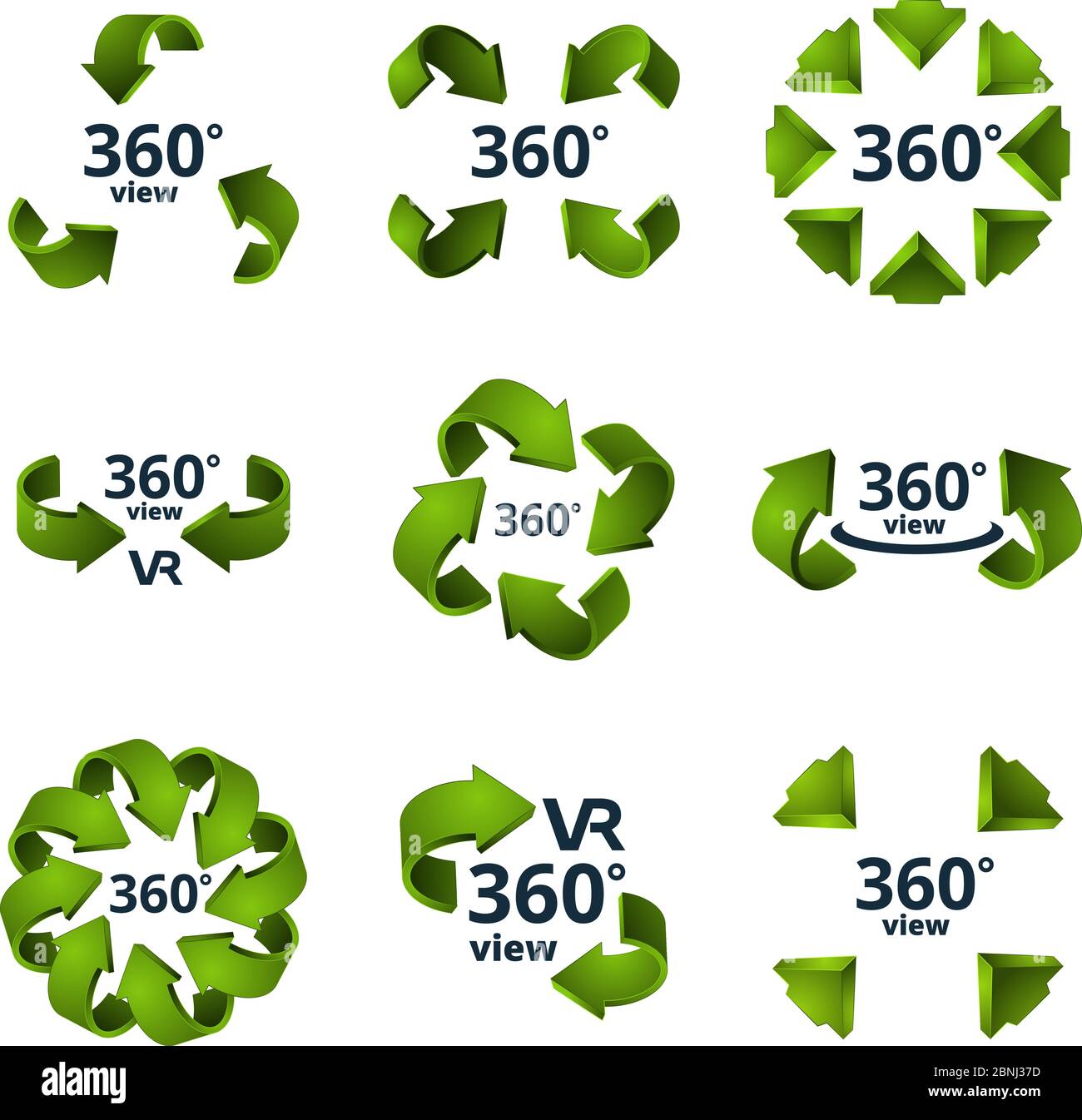 360 degree rotation arrow icon Banque de photographies et d’images à ...