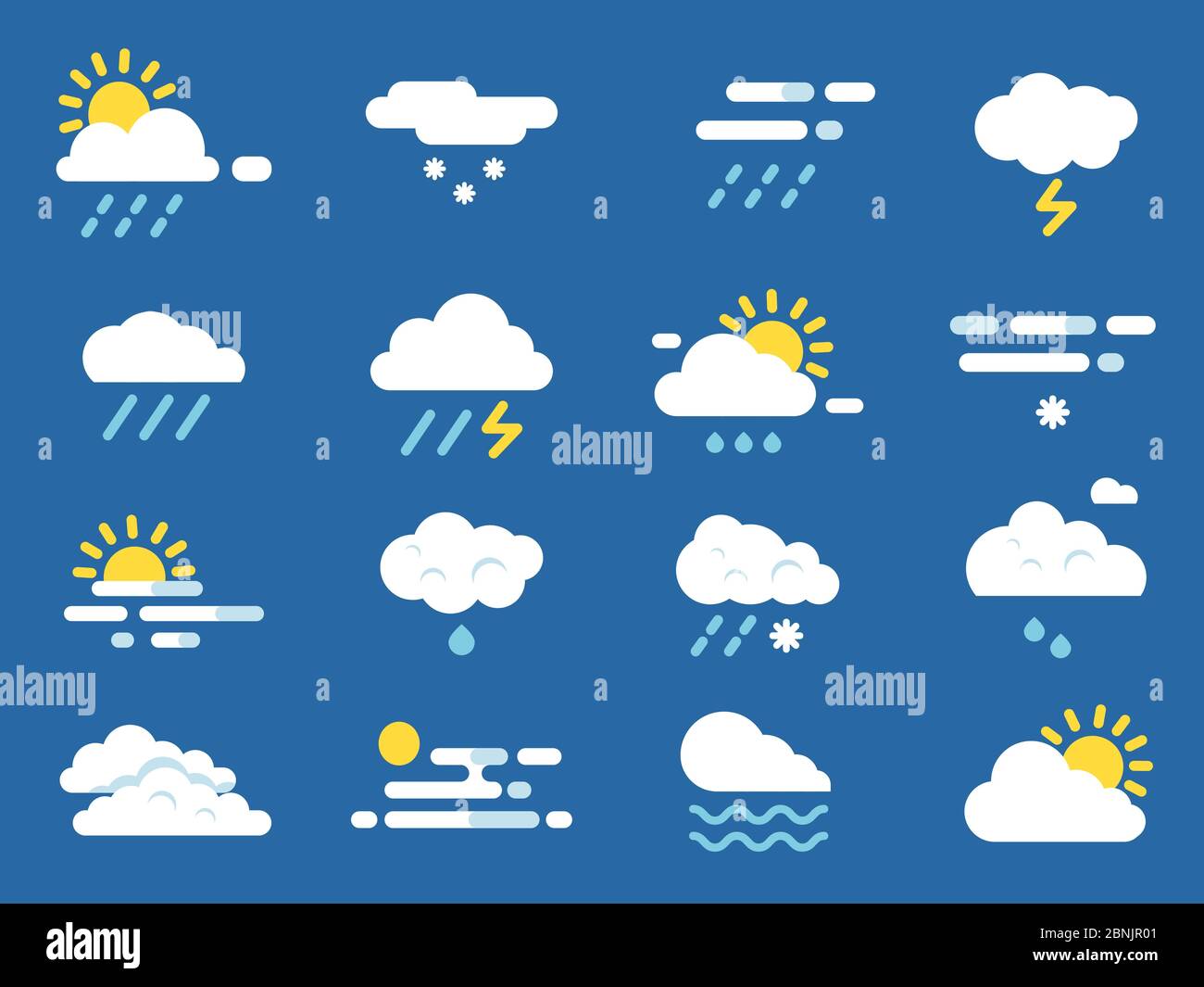 Icône météo définie. Symboles météorologiques. Images vectorielles de ...
