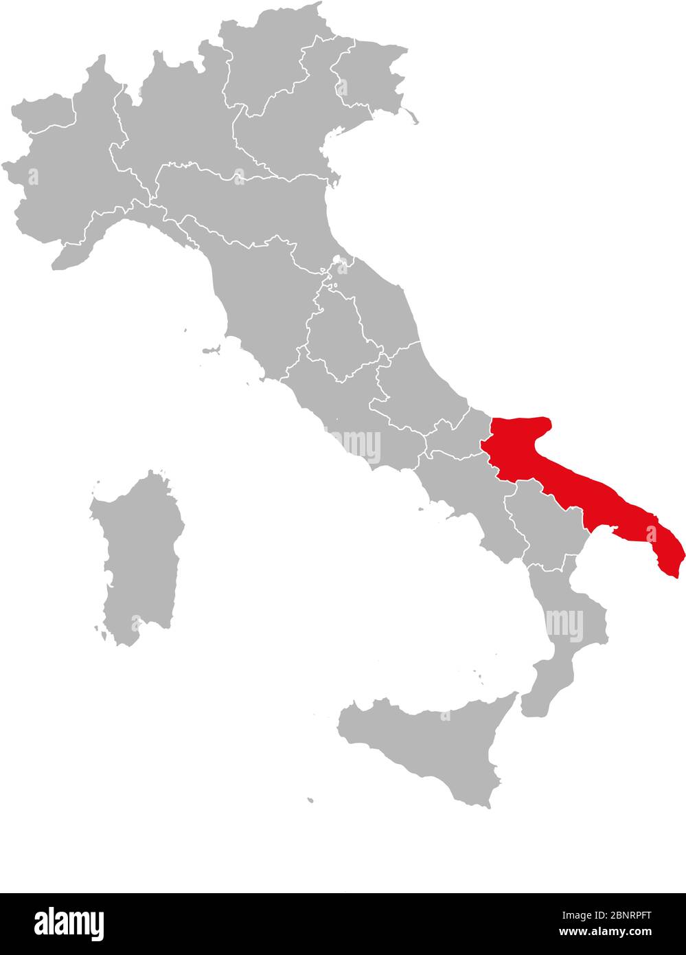 Puglia map Banque de photographies et d’images à haute résolution - Alamy