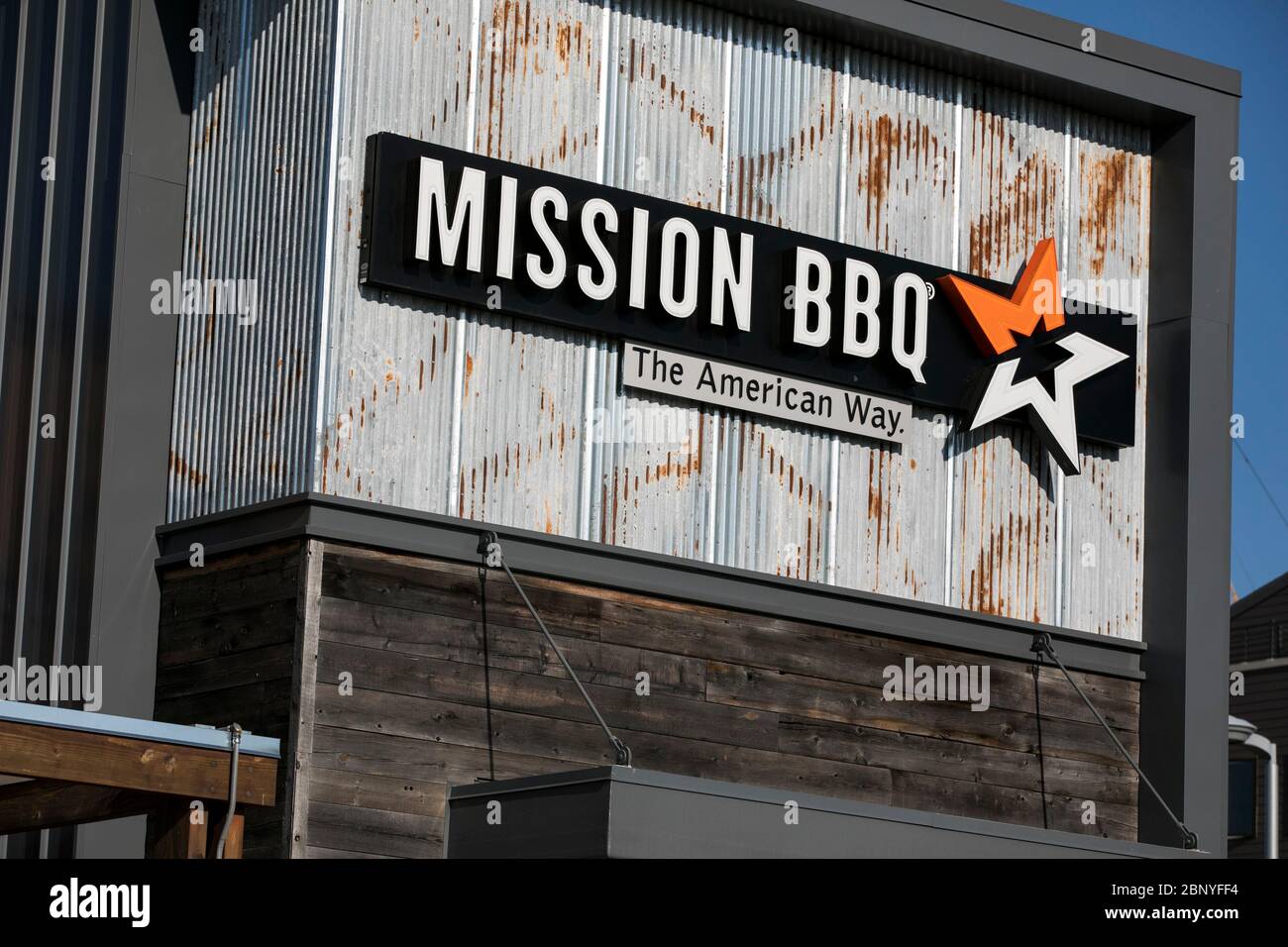 Mission barbecue restaurant Banque de photographies et d’images à haute ...