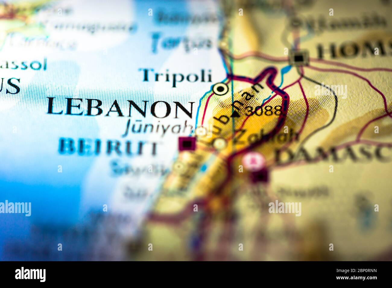 Lebanon political map capital beirut Banque de photographies et d ...