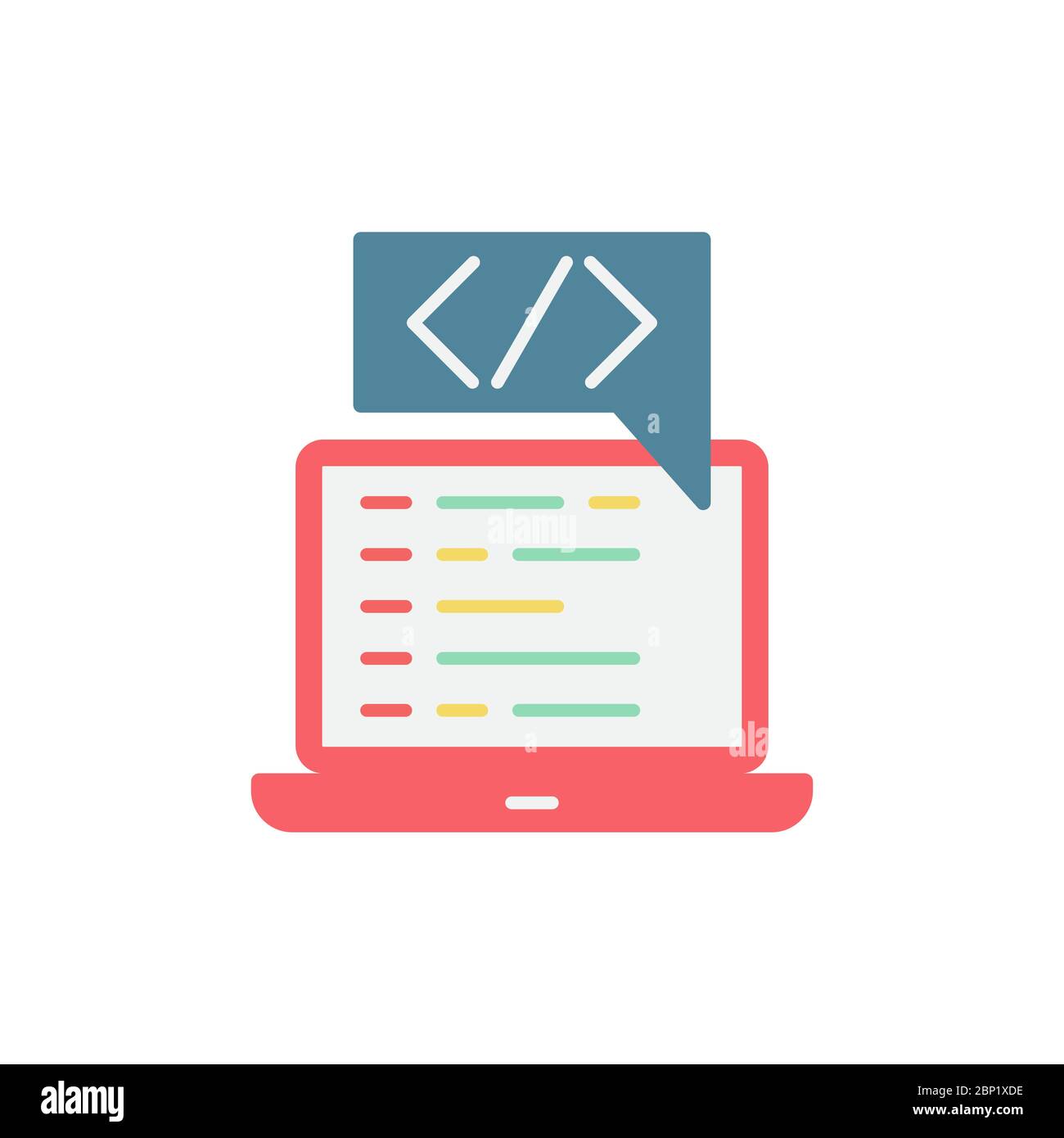 Symbole de codage personnalisé icône de vecteur de programmation isolée ...