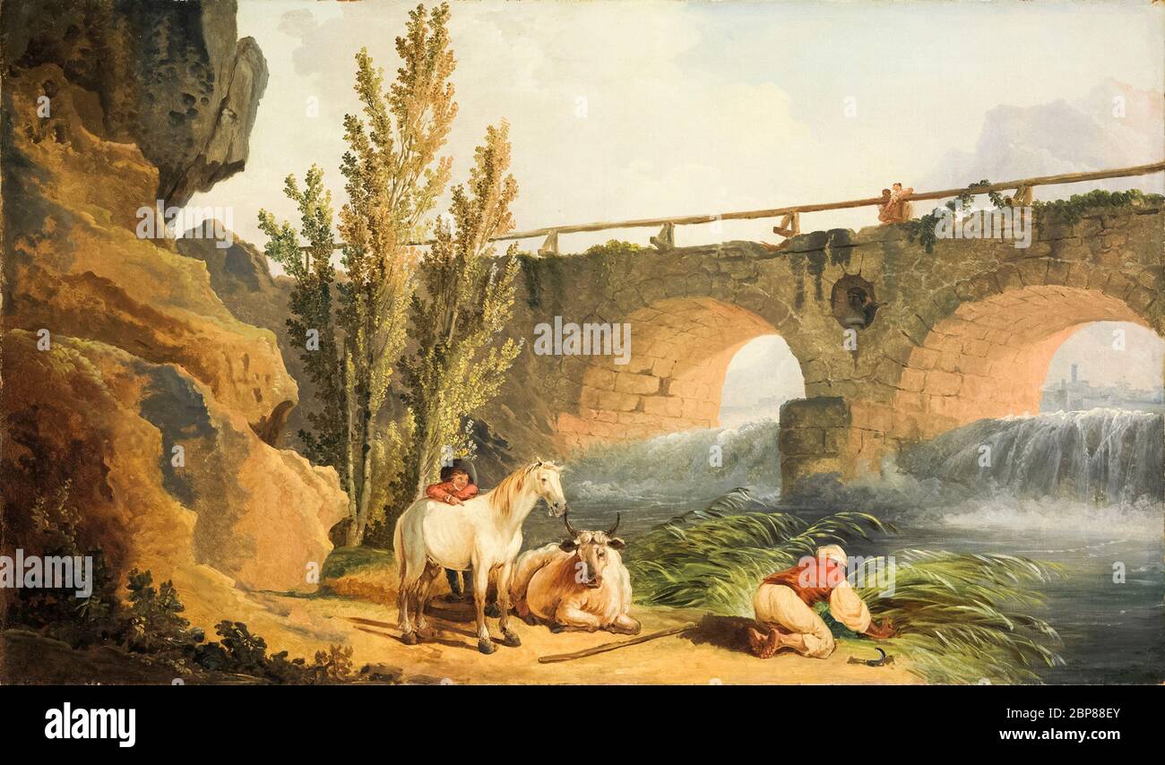 Hubert robert cascade Banque de photographies et d’images à haute ...