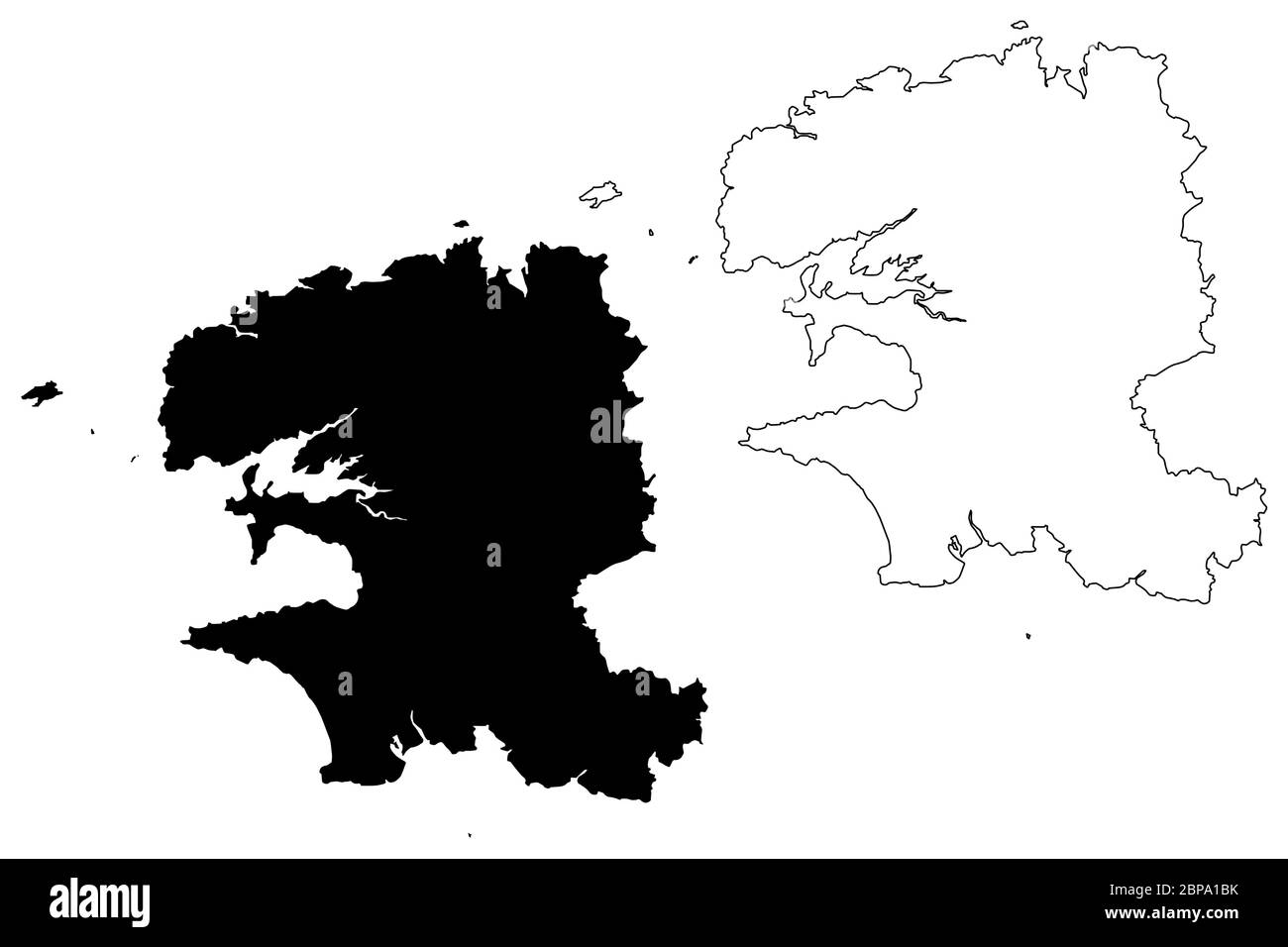 Département du Finistère (France, République française, Bretagne ou ...