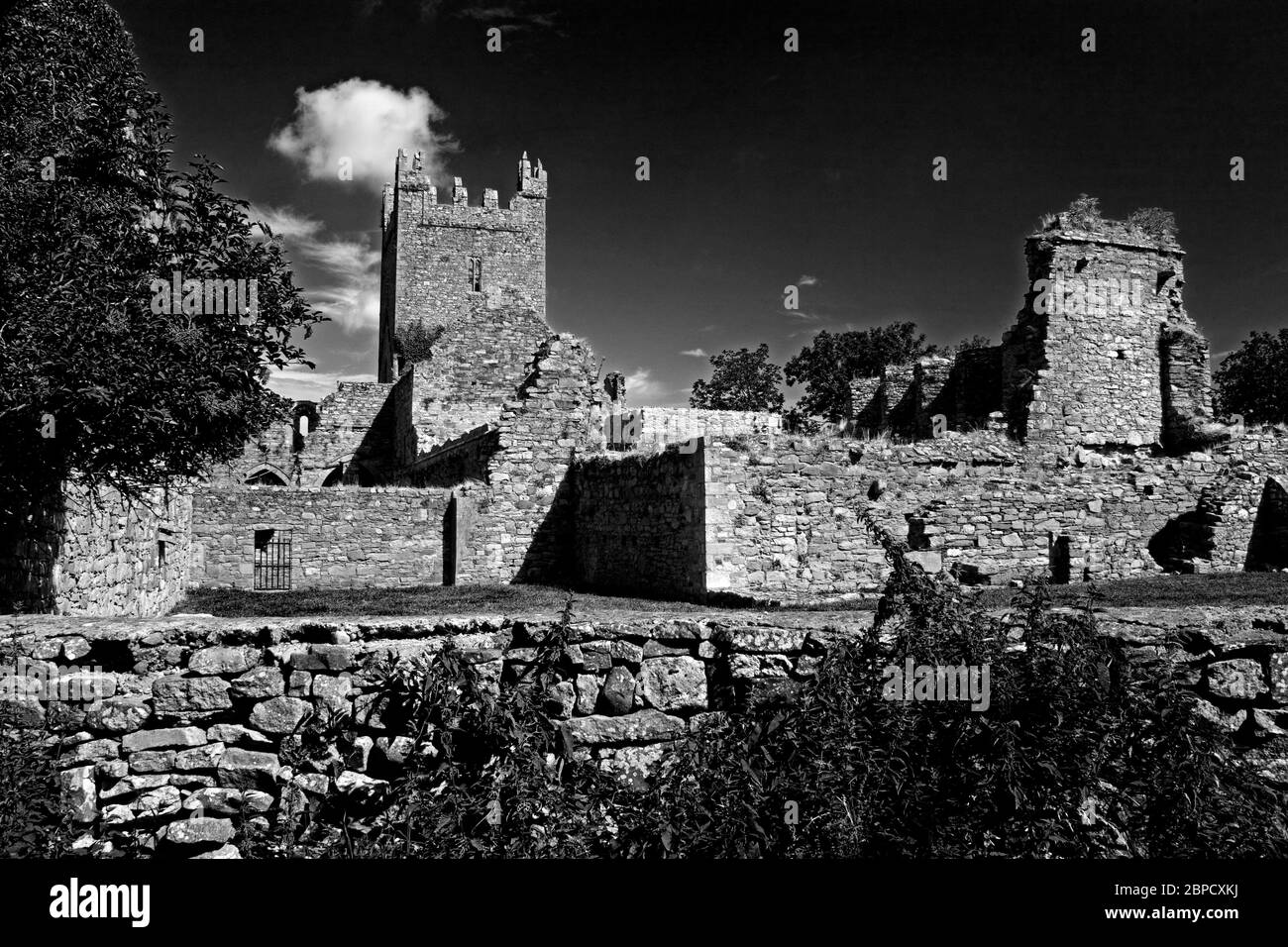 Abbaye de jerpoint Banque d'images noir et blanc - Alamy