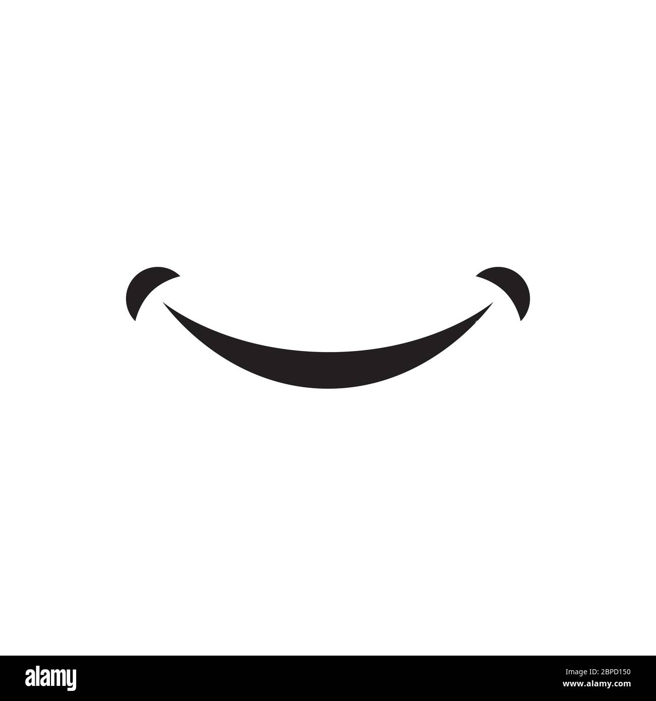 symbole de sourire sur fond blanc Image Vectorielle Stock - Alamy