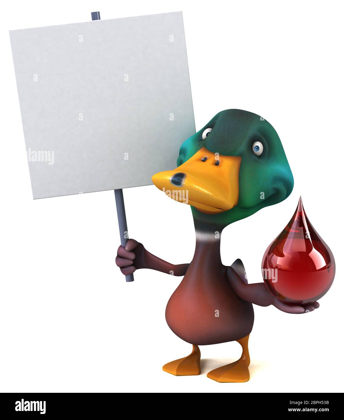 Canard au bec rouge Banque d'images détourées - Alamy