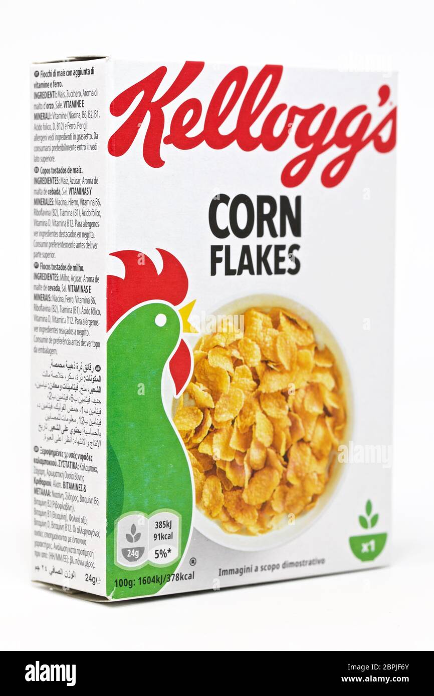 Corn flakes cereal packet Banque de photographies et d’images à haute ...